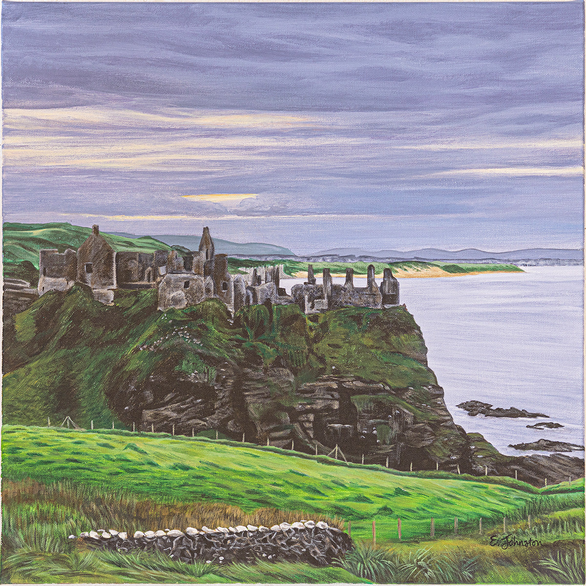Dunluce Castle Painting by Elizabeth Johnston Art